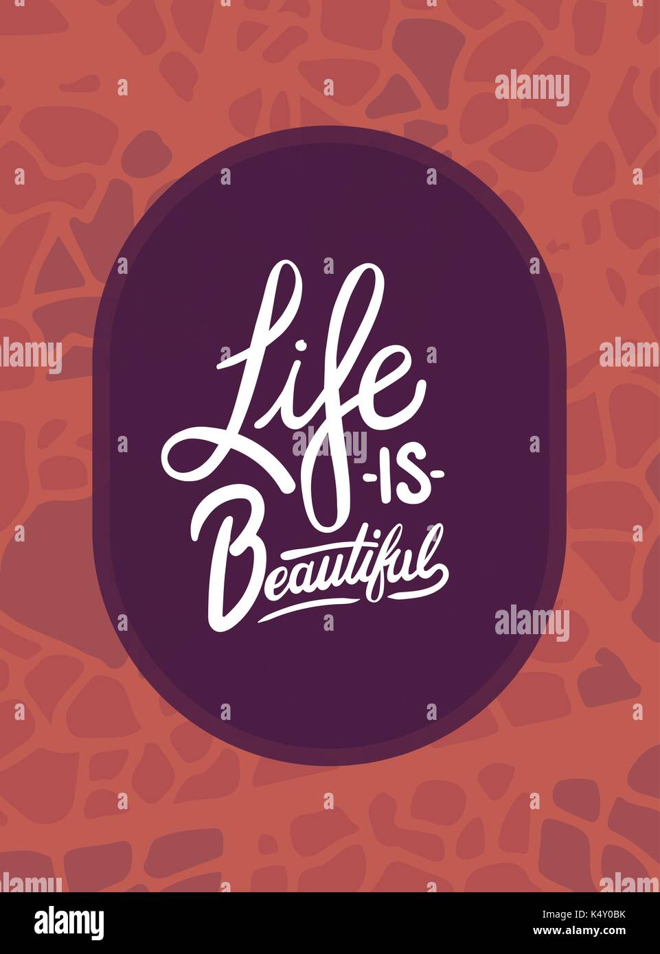 Vector image of text life is beautiful Stock Vector Image & Art - Alamy