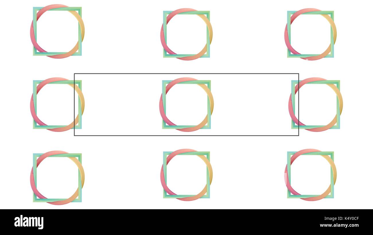 Vector icon set of circle and square element Stock Vector Image & Art ...