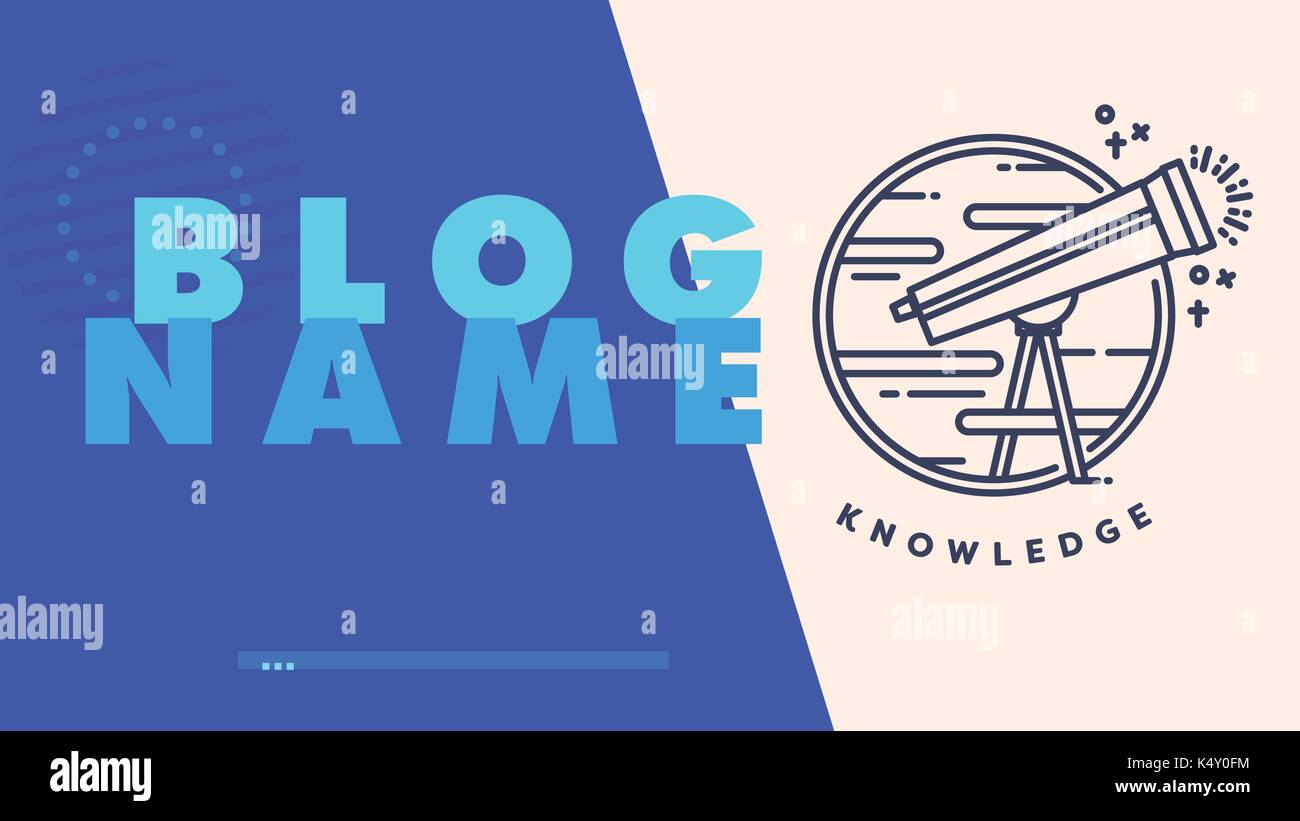 Vector image of card with blog name Stock Vector Image & Art - Alamy