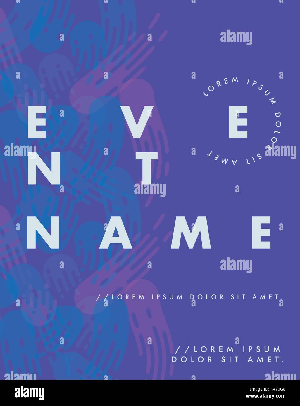 Vector image of card with text event name Stock Vector Image & Art - Alamy