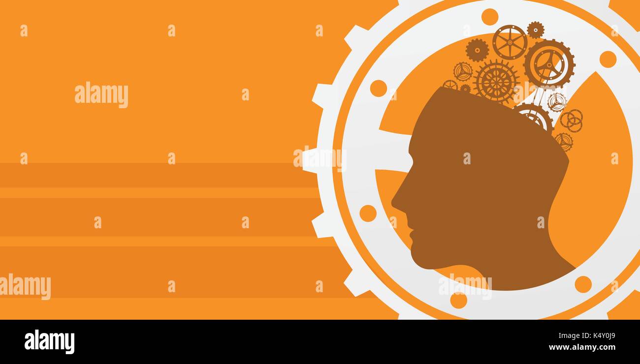 Brain human gears vector Stock Vector Images - Alamy