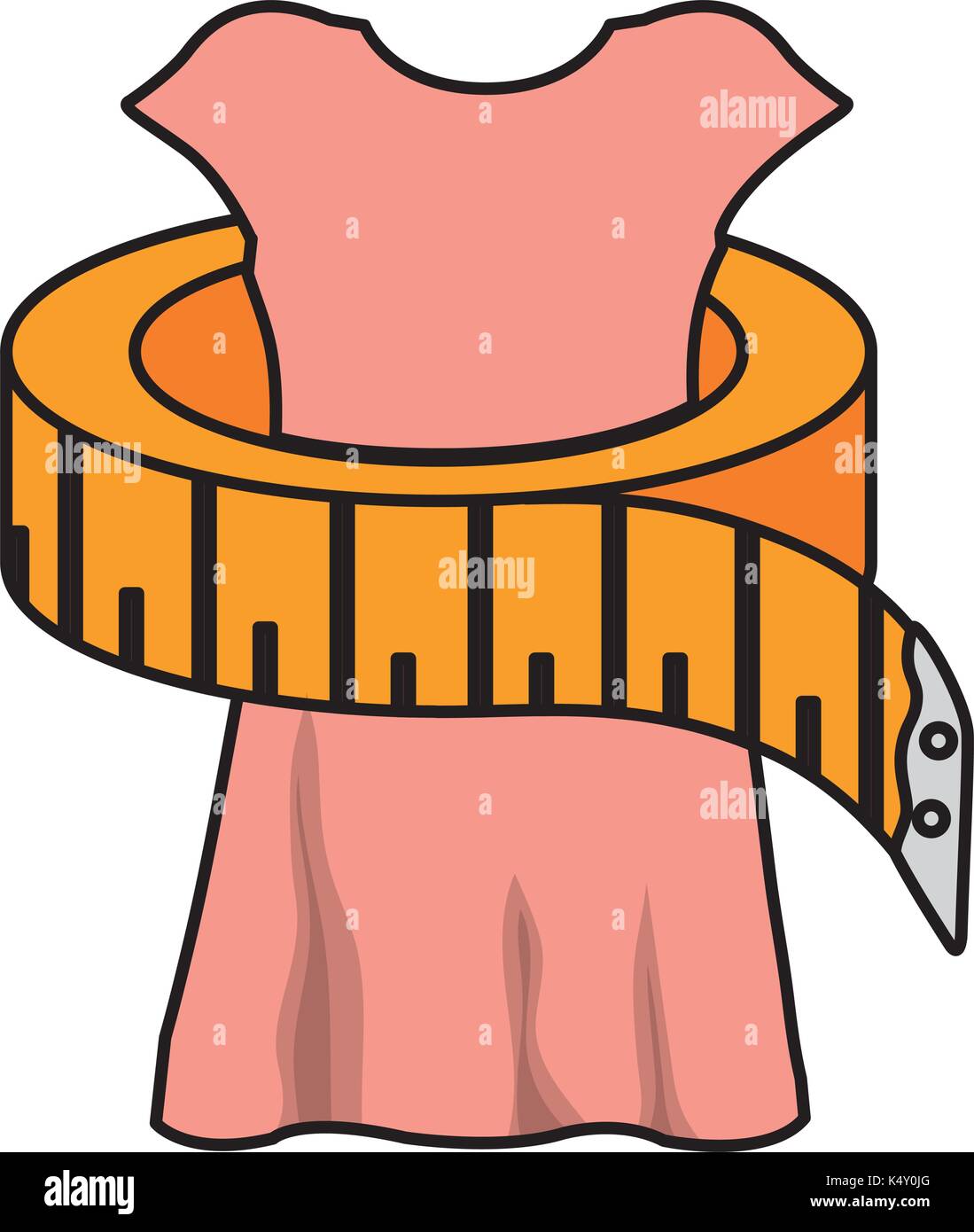 sewing tape measure with manikin vector illustration design Stock ...