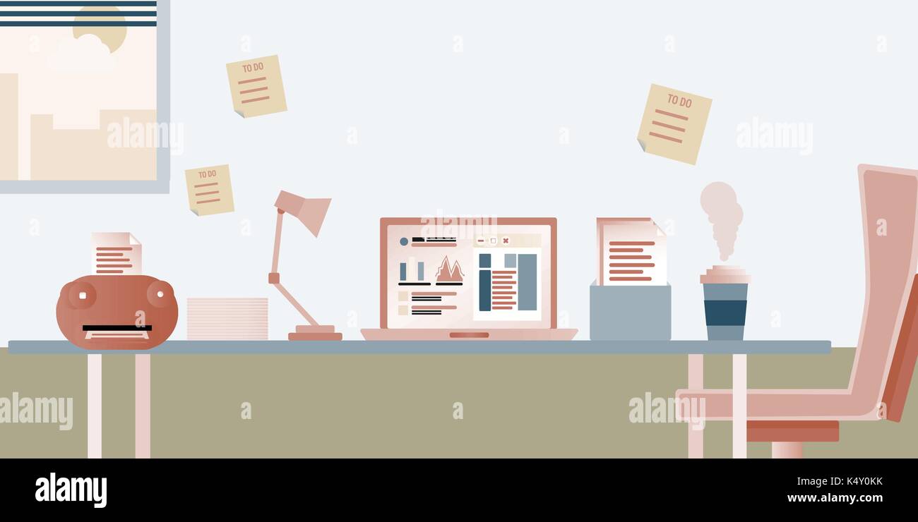 Sticky notes on wall Stock Vector Images - Alamy