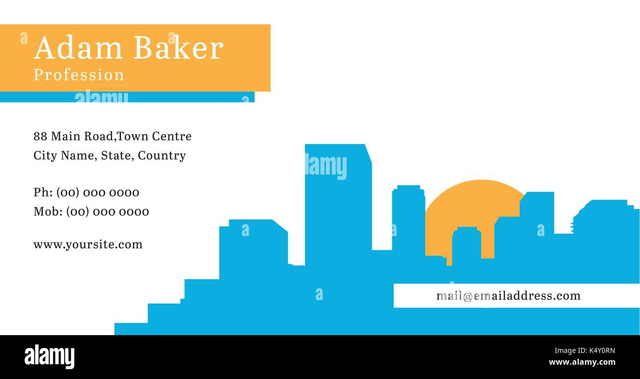 Vector image of visiting card template Stock Vector Image & Art - Alamy