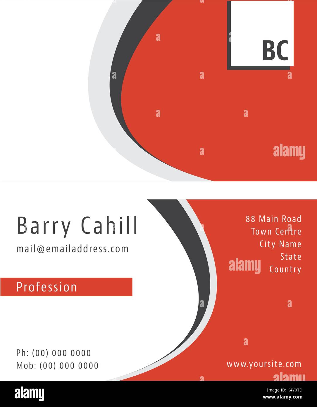 Vector image of visiting card template Stock Vector Image & Art - Alamy