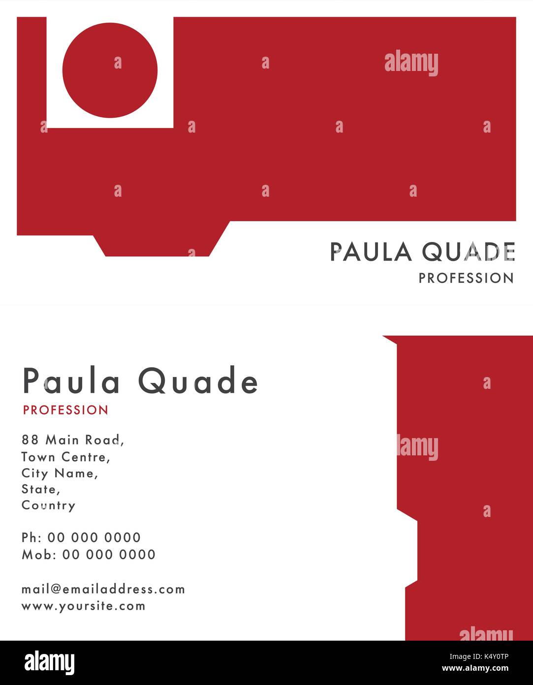 Vector image of visiting card template Stock Vector Image & Art - Alamy