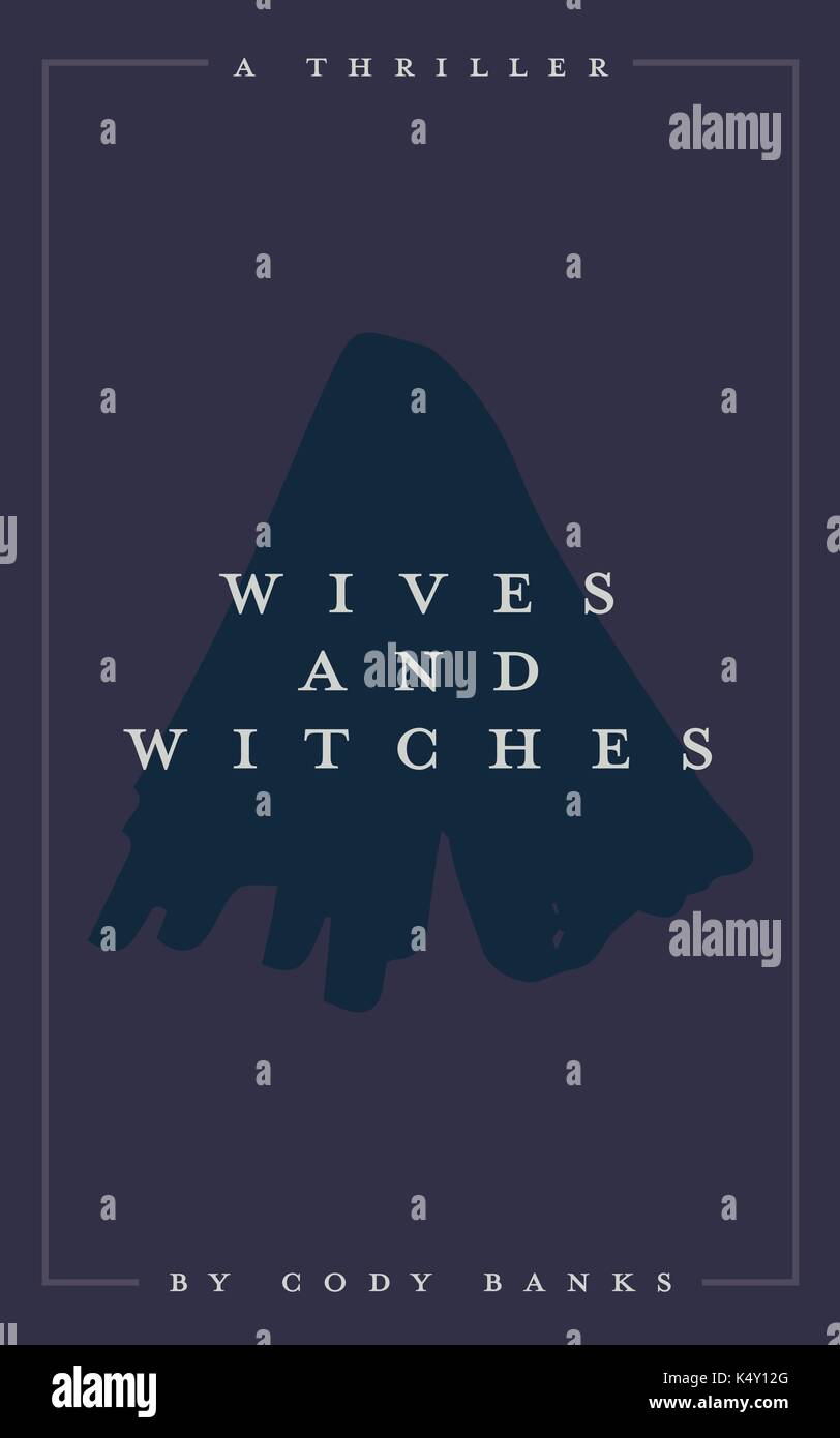 Vector of novel cover with wives and witches text Stock Vector Image ...