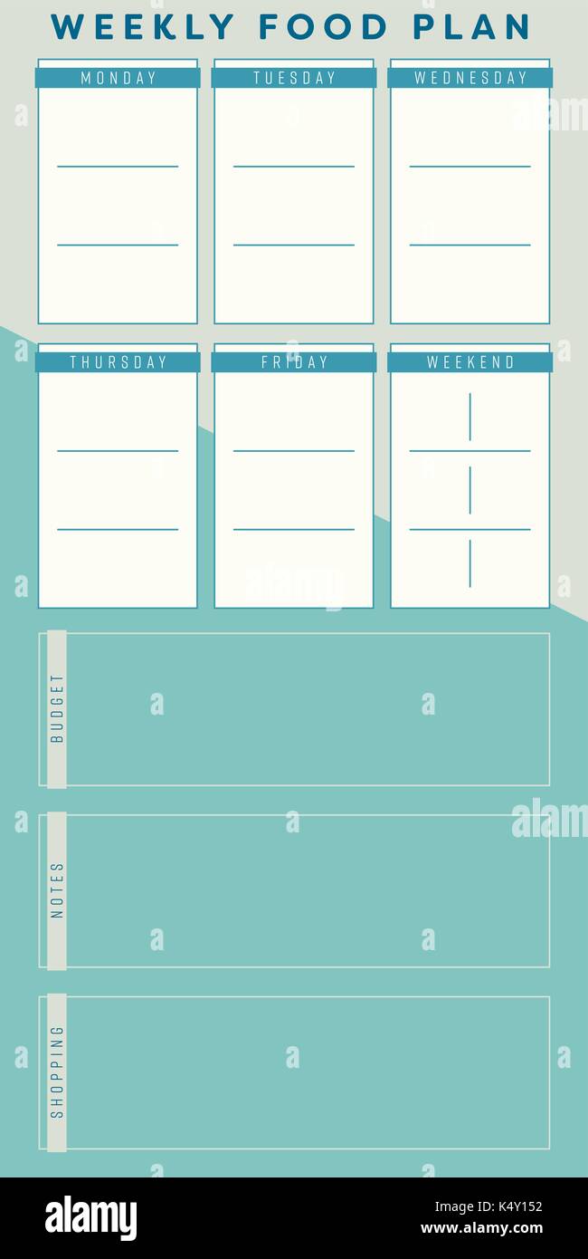 Food planner template Stock Vector Image & Art - Alamy