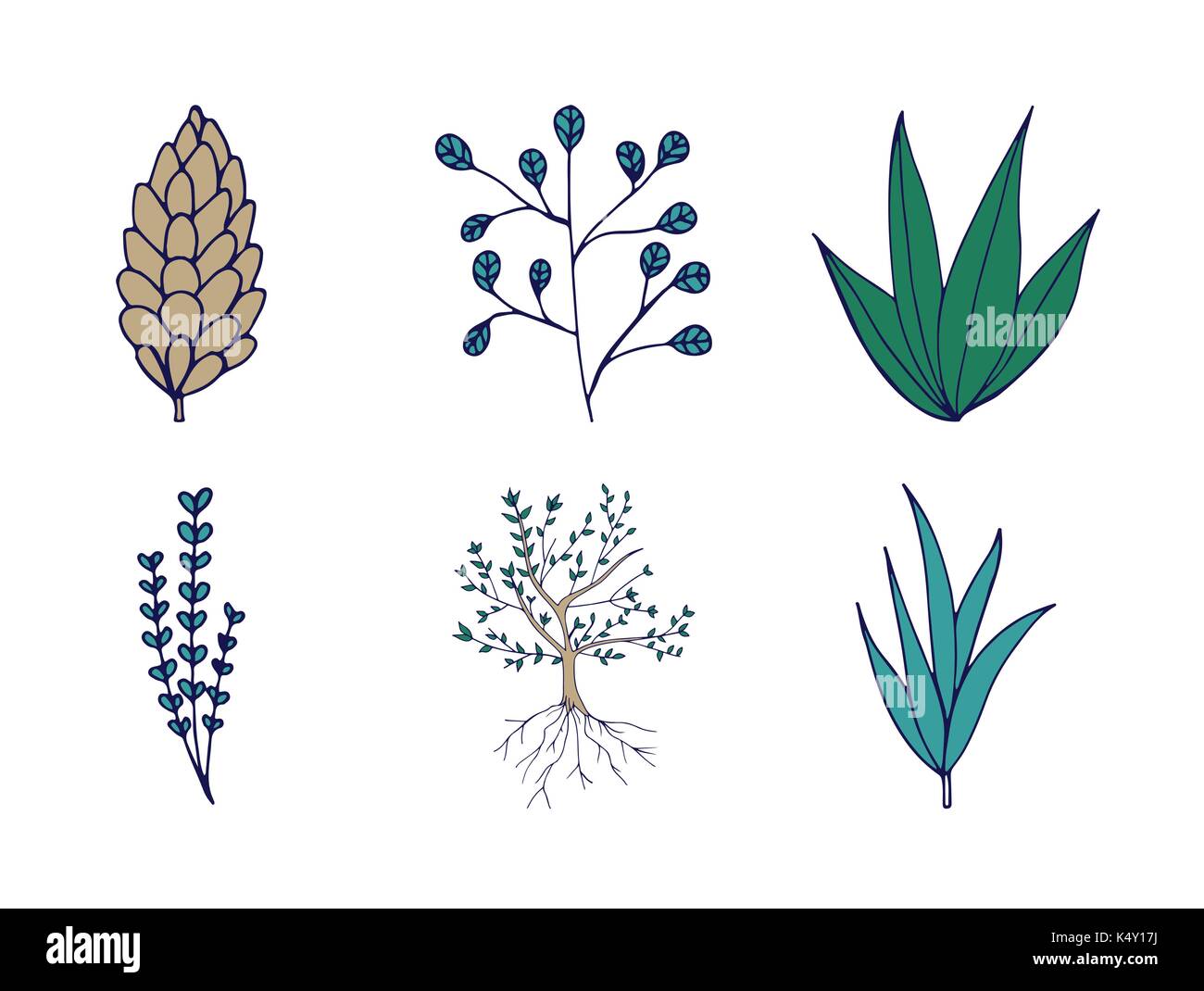 Vector icon set of plants icon Stock Vector Image & Art - Alamy