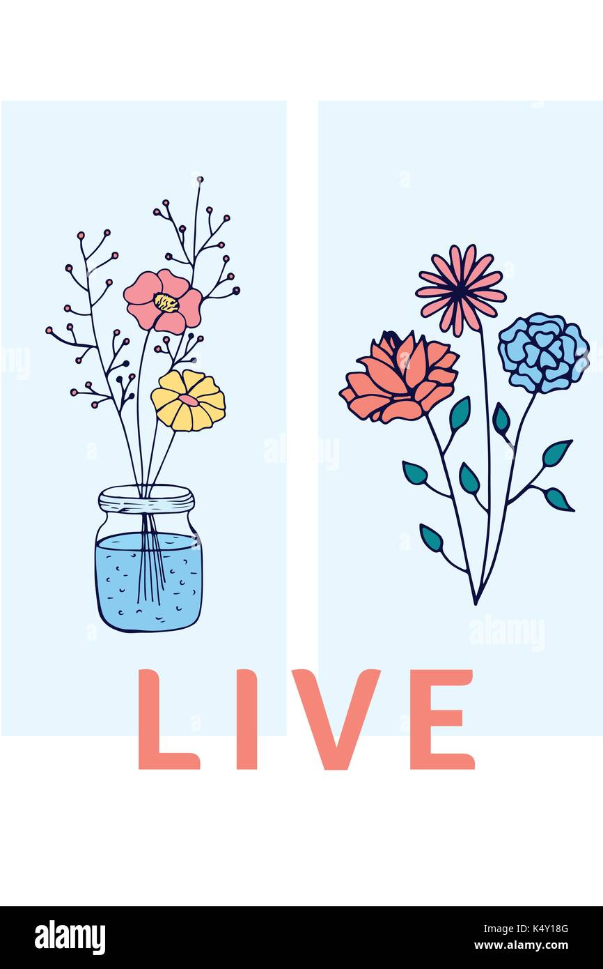 Live flowers Stock Vector Images - Alamy