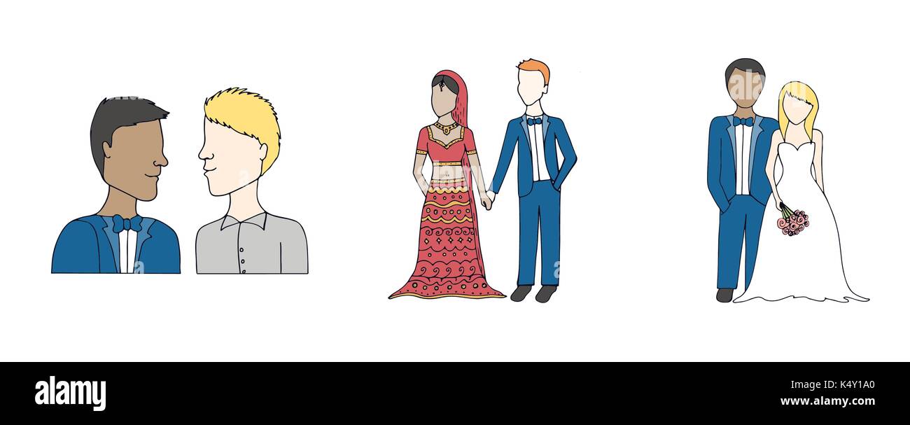 Wedding vector set Cut Out Stock Images & Pictures - Alamy