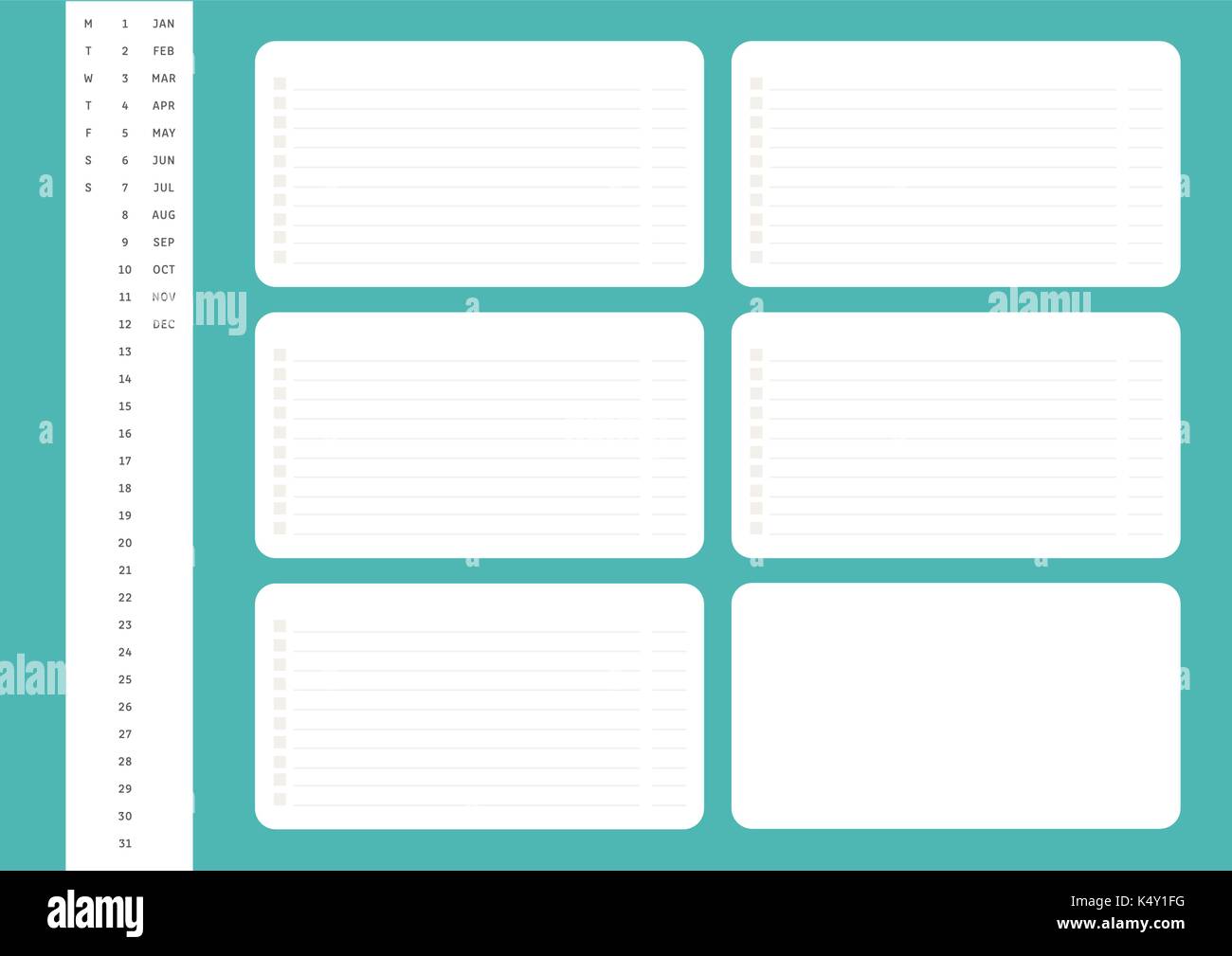 Daily planner template layout Stock Vector Image & Art - Alamy
