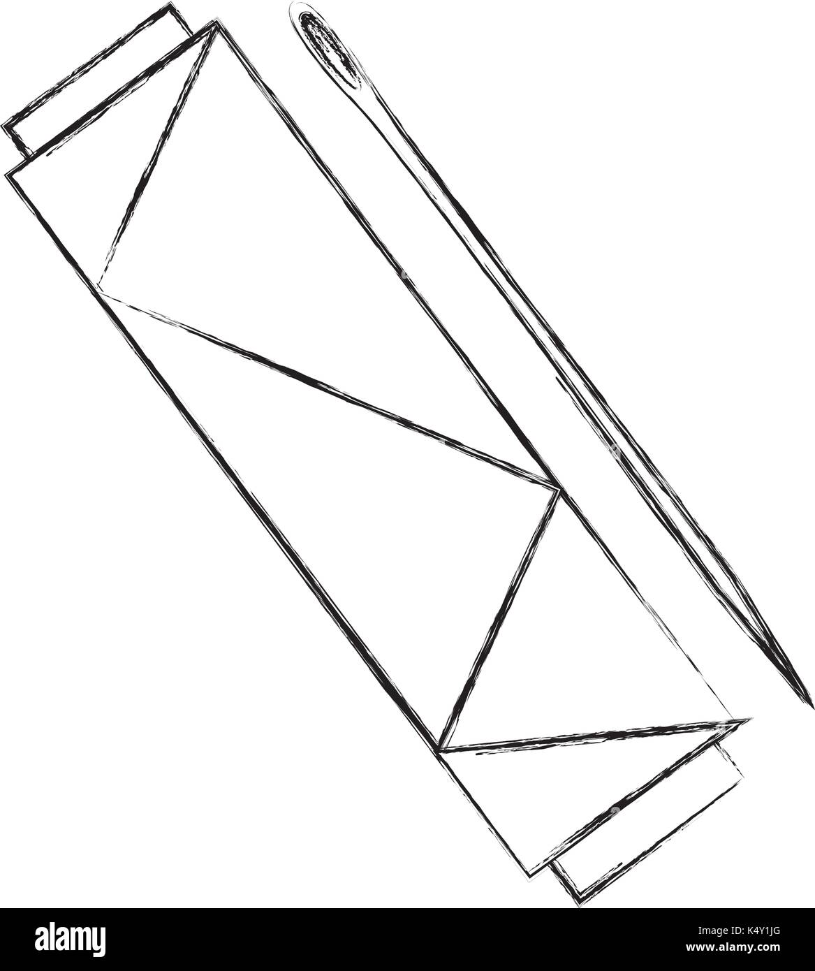 sewing thread tubes with needle vector illustration design Stock Vector ...