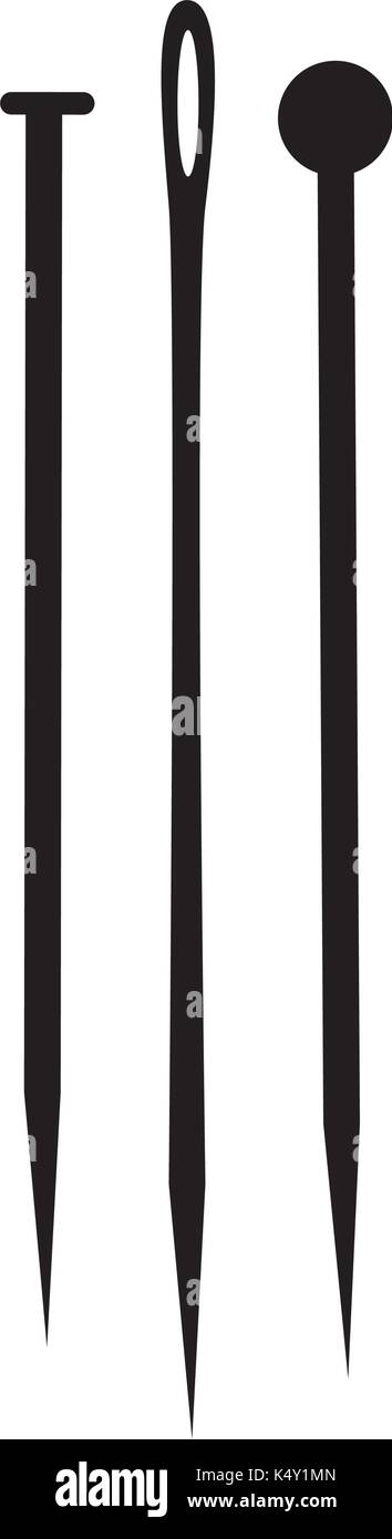 sewing pin with needles vector illustration design Stock Vector Image ...