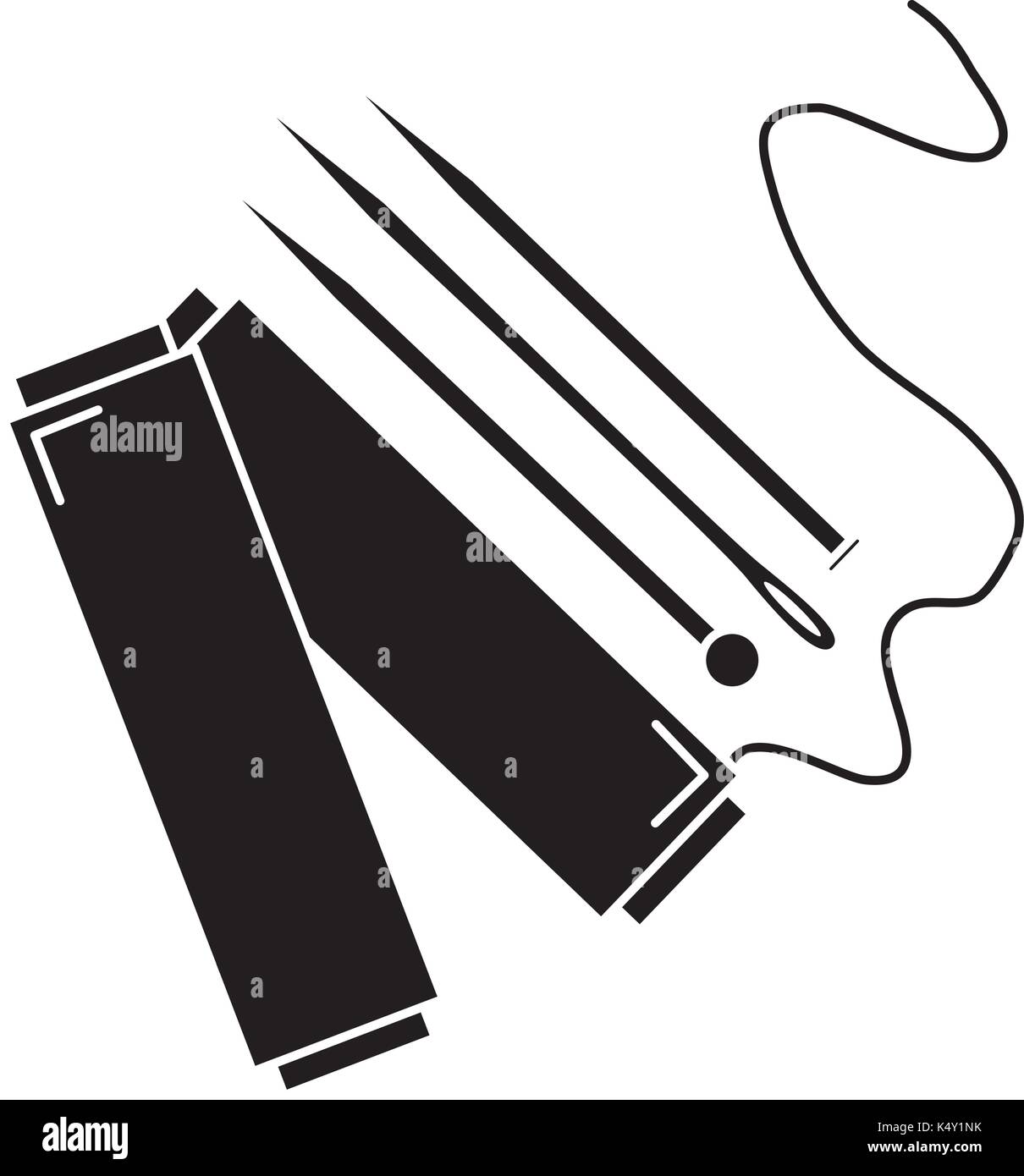 sewing thread tubes with needles and pins vector illustration design ...