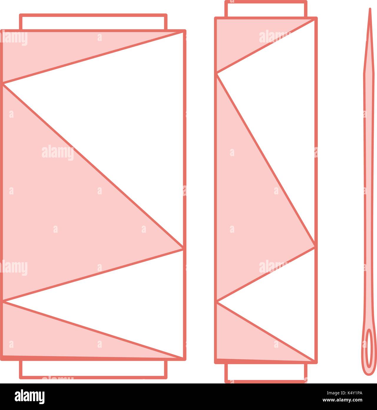 sewing thread tubes with needle vector illustration design Stock Vector ...