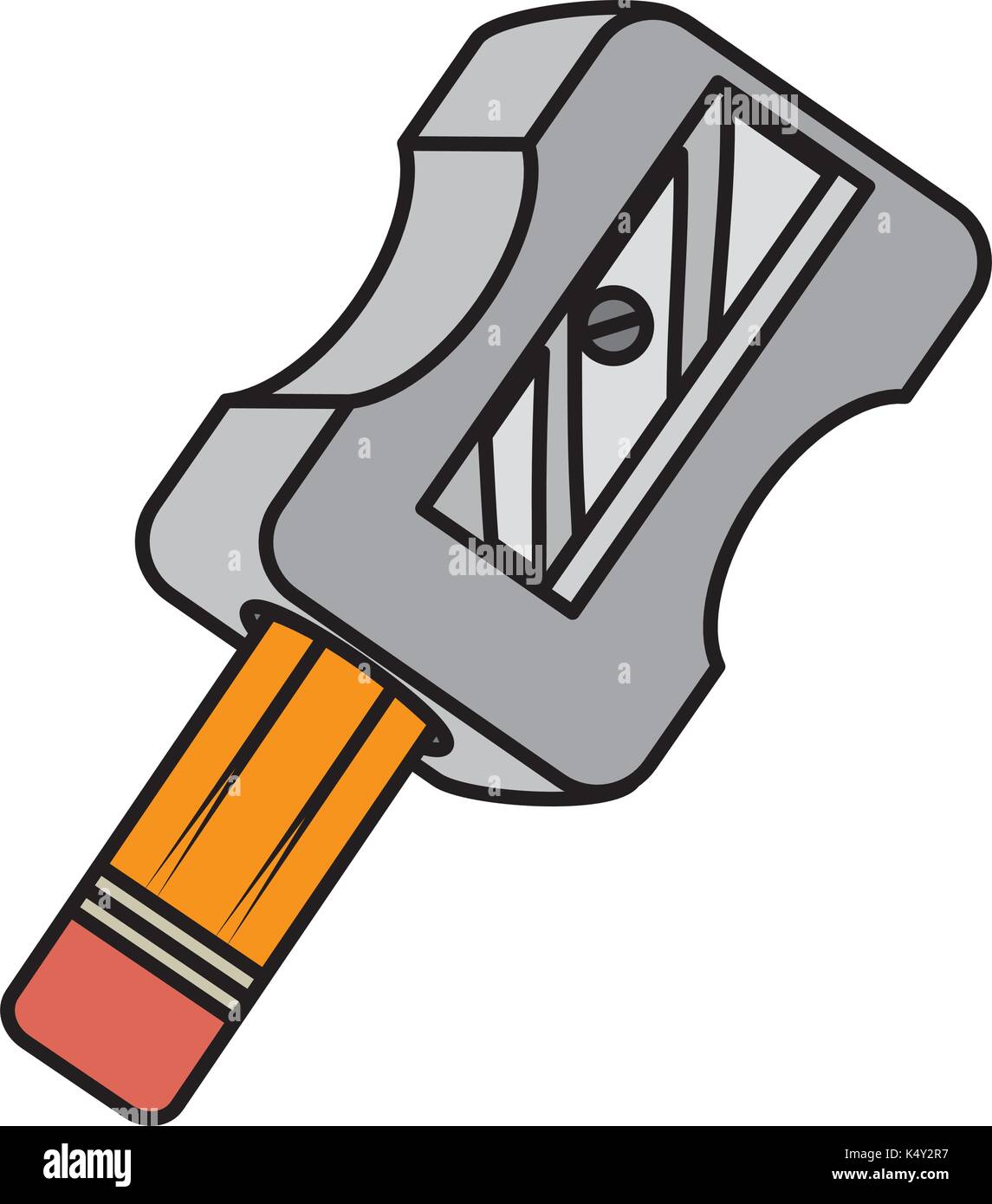 sharpenner school with pencil vector illustration design Stock Vector ...