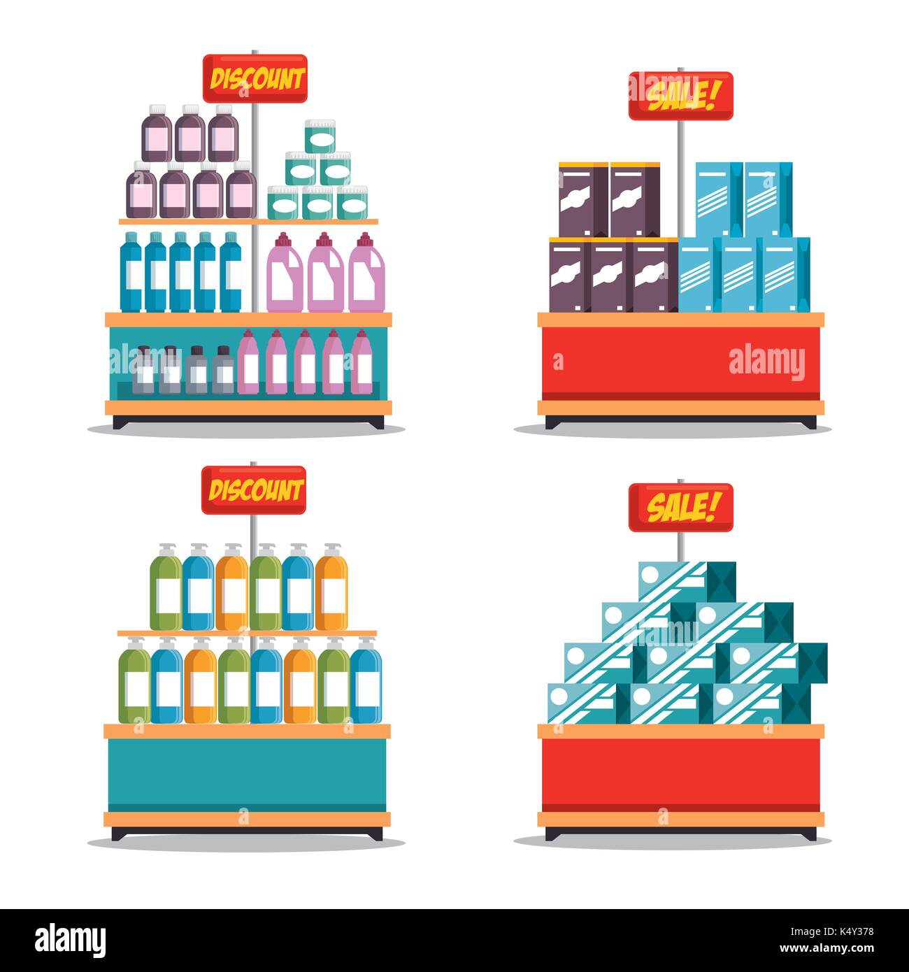 supermarket store consumerism concept Stock Vector Image & Art - Alamy