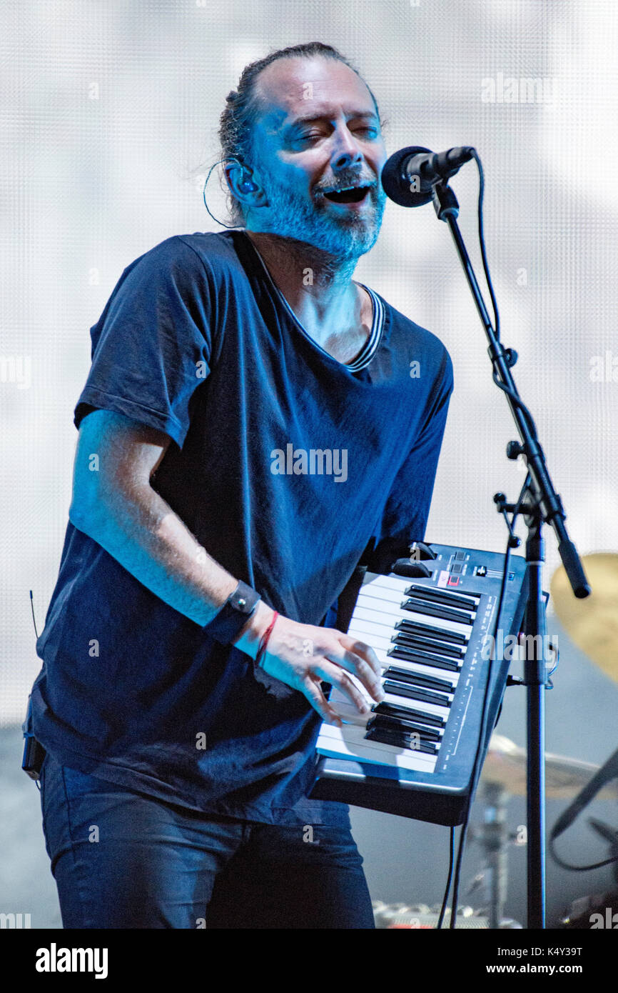 Radiohead performing at Main Square Festival, Arras, France, July 2nd ...