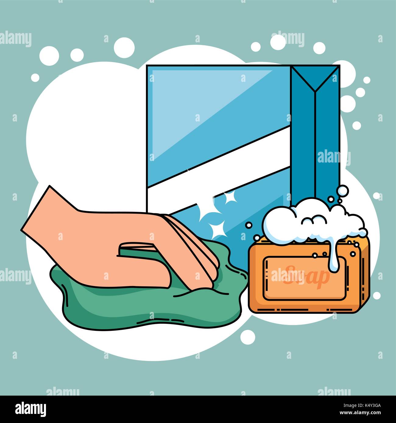 Cleaning house white background nobody Stock Vector Images - Alamy
