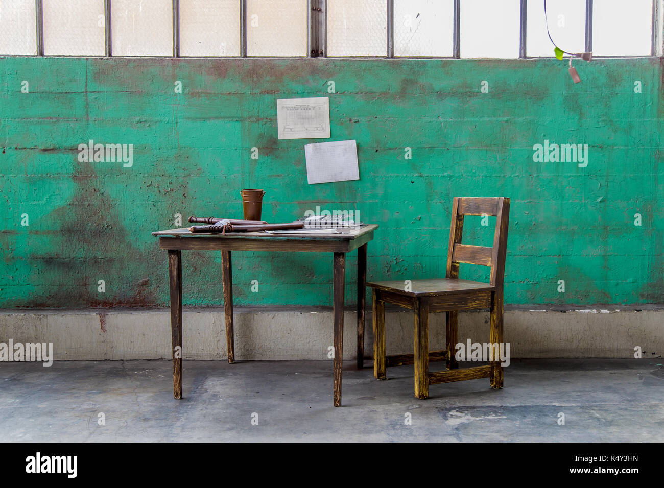 Interrogation room chair hi-res stock photography and images - Alamy