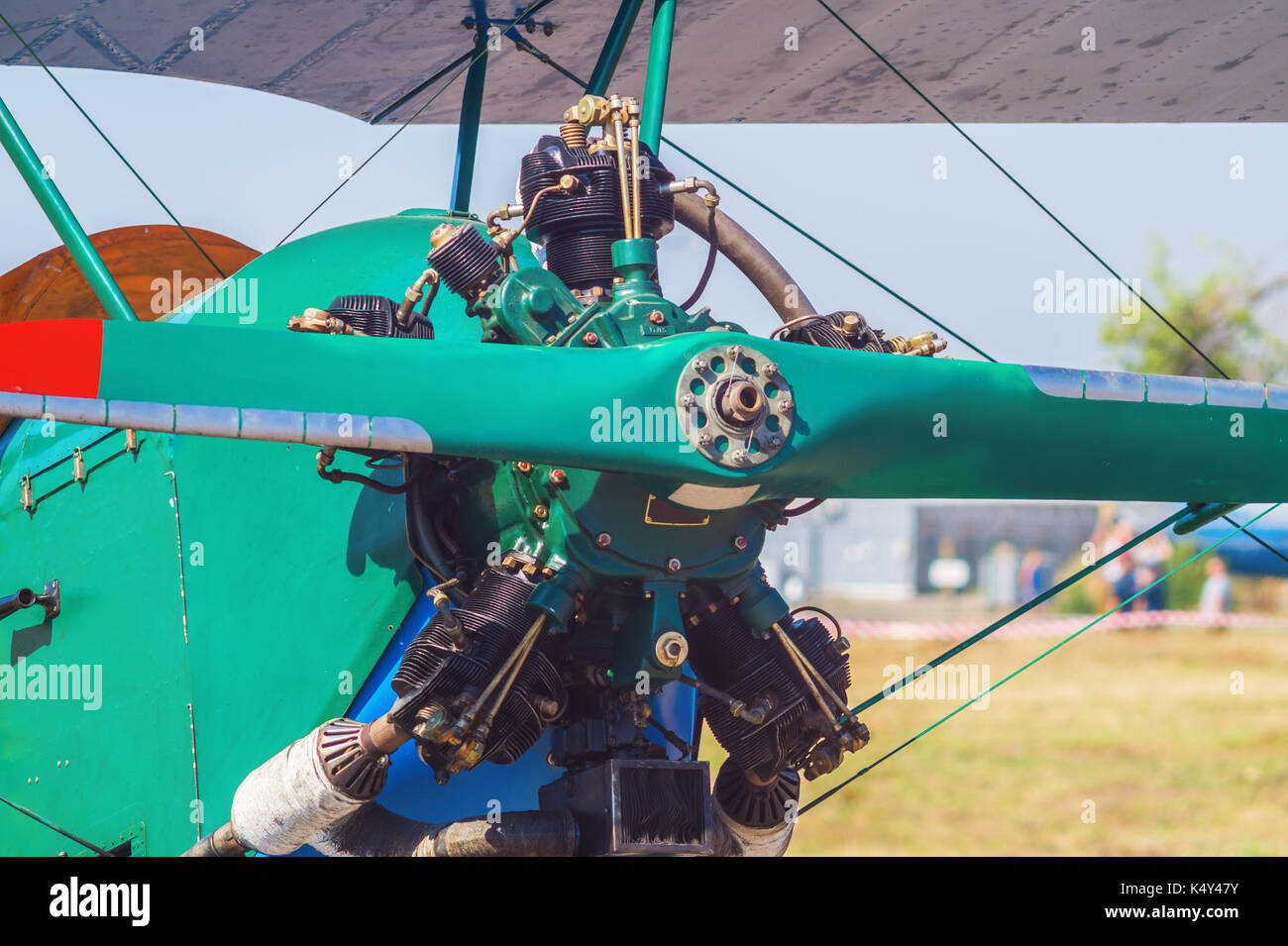 Front view An plane at the airport Stock Photo - Alamy