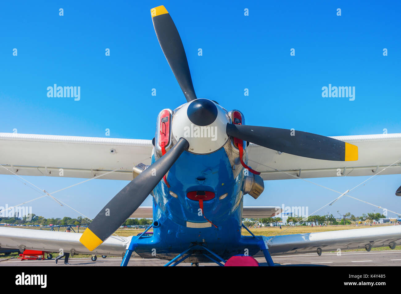 Front view An2 plane at the airport Stock Photo - Alamy