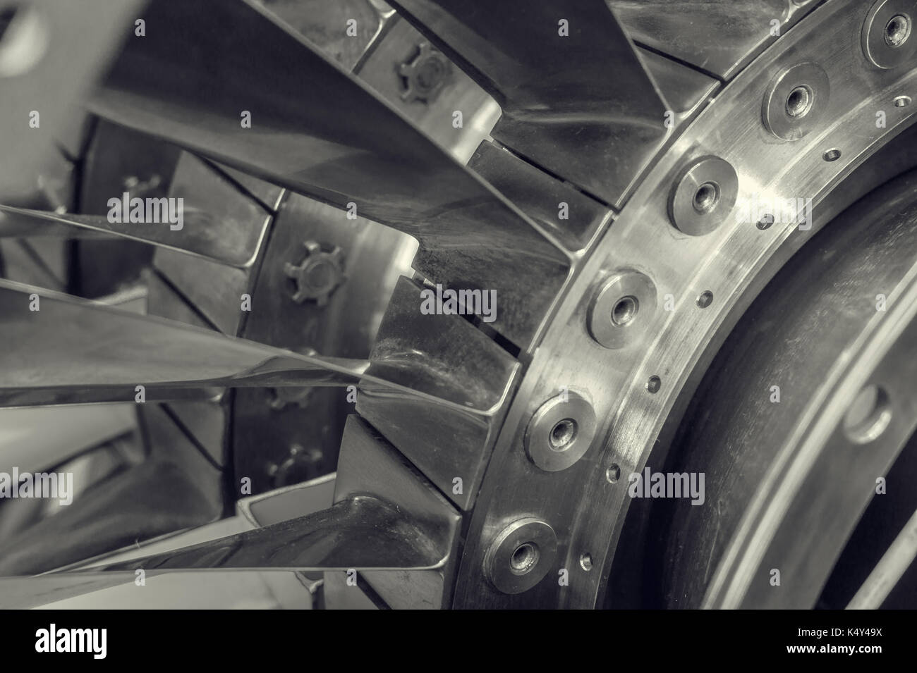 Detailed exposure of a turbo jet engine Stock Photo - Alamy