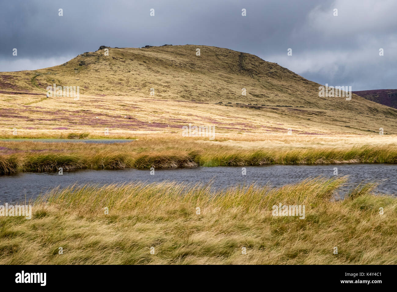 Grindslow Knoll on the southern edge of Kinder Scout, seen from across ...