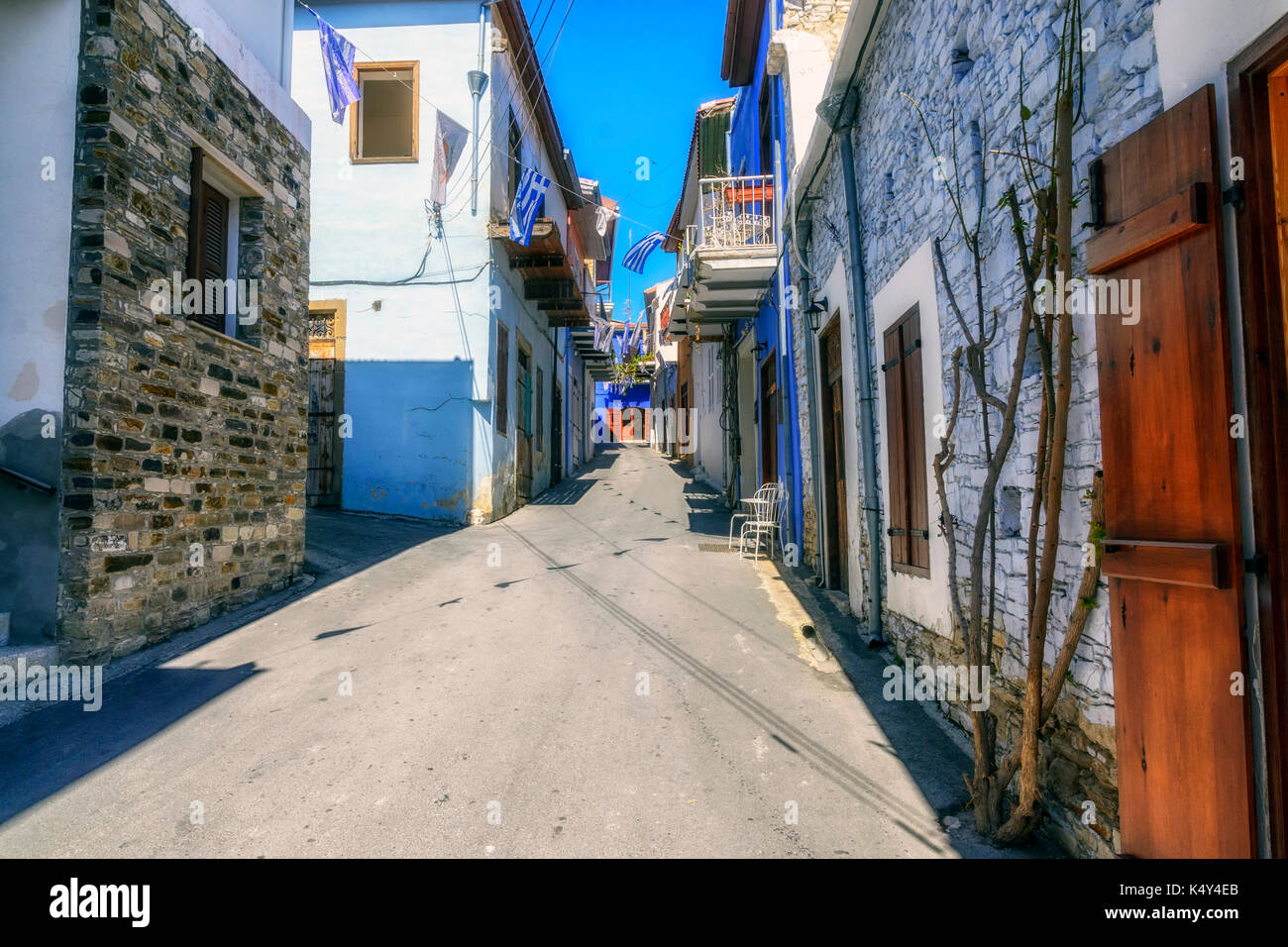 Narrow street pano lefkara hi-res stock photography and images - Alamy