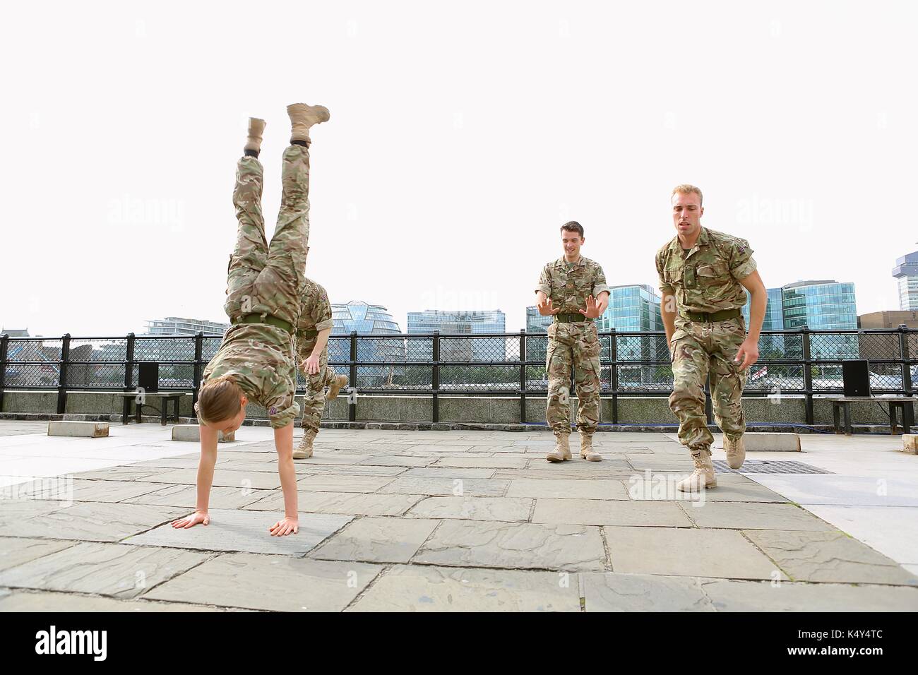 5 Soldiers by Rosie Kay The body is the frontline Stock Photo - Alamy