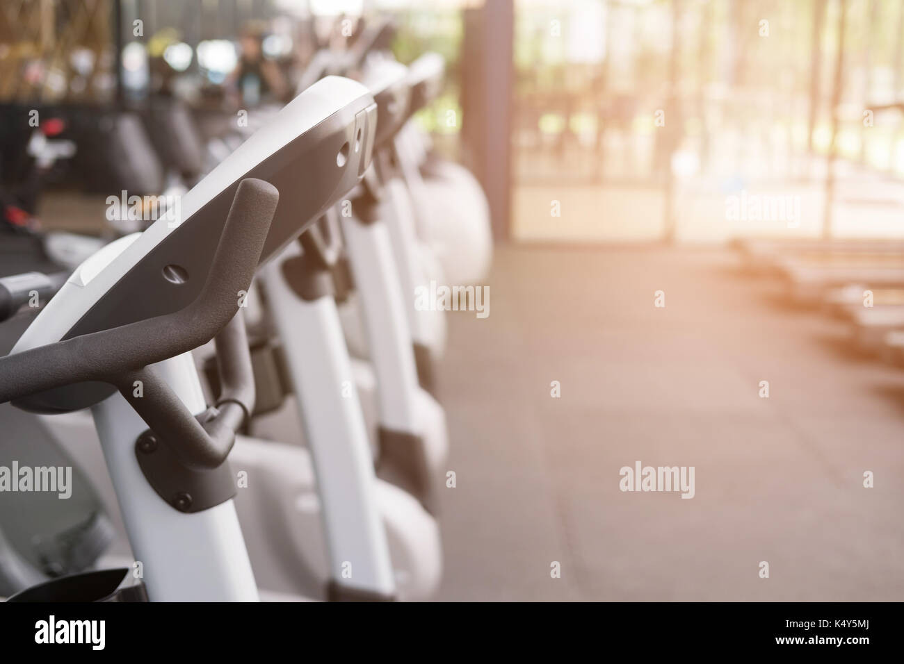 fitness facility center, gym interior, health club with sports training ...