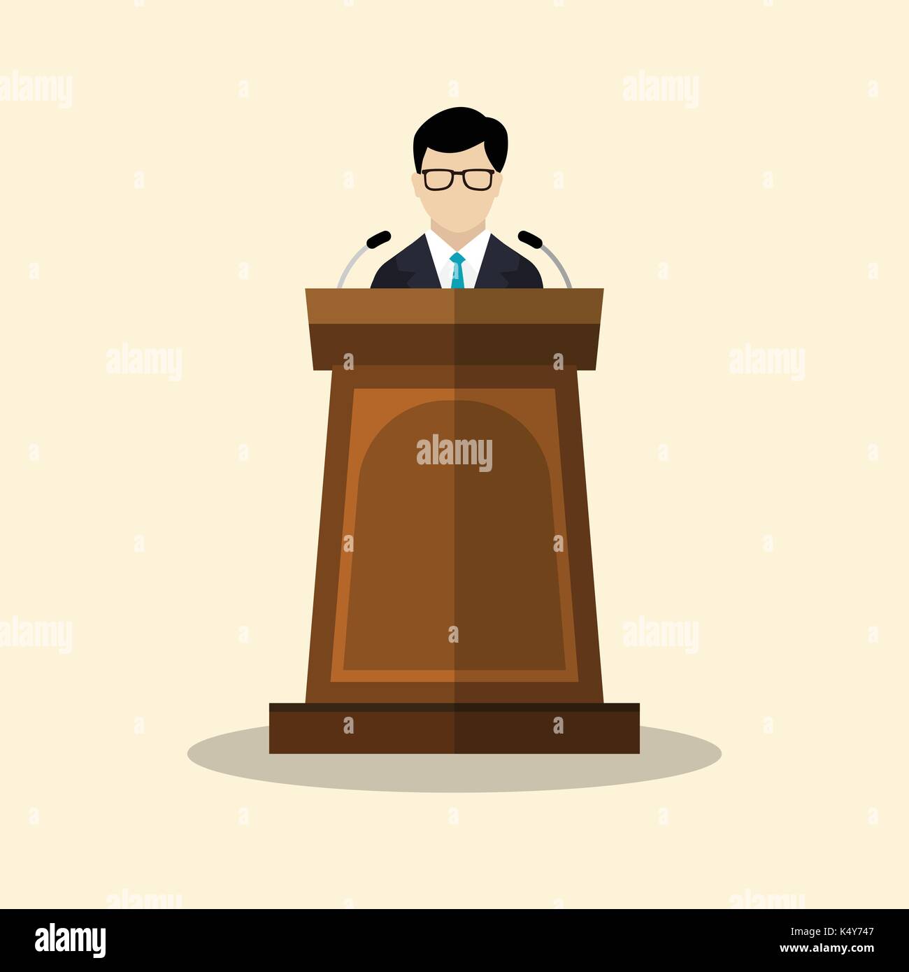 Podium speech vector vectors hi-res stock photography and images - Alamy