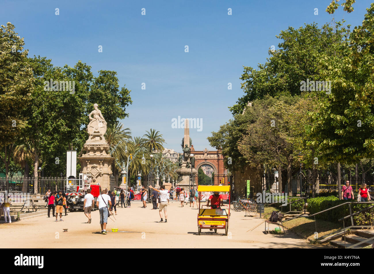 BARCELONA: Overview of Citadel park on September 2, 2017 in Barcelona ...