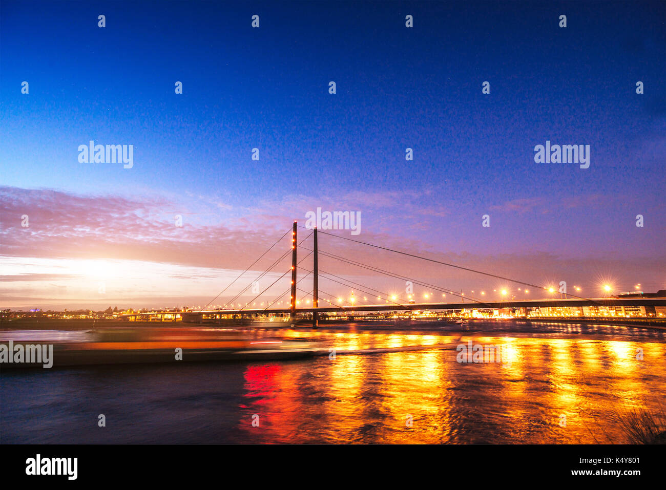 blue sky over night city Stock Photo - Alamy