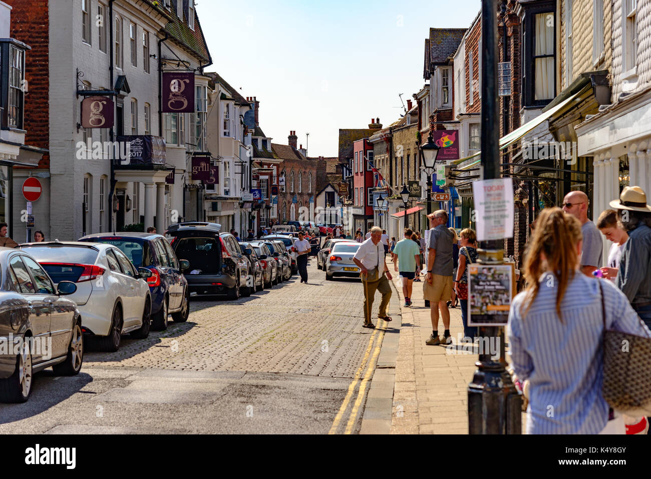 Main street shops in Rye Sussex Stock Photo - Alamy