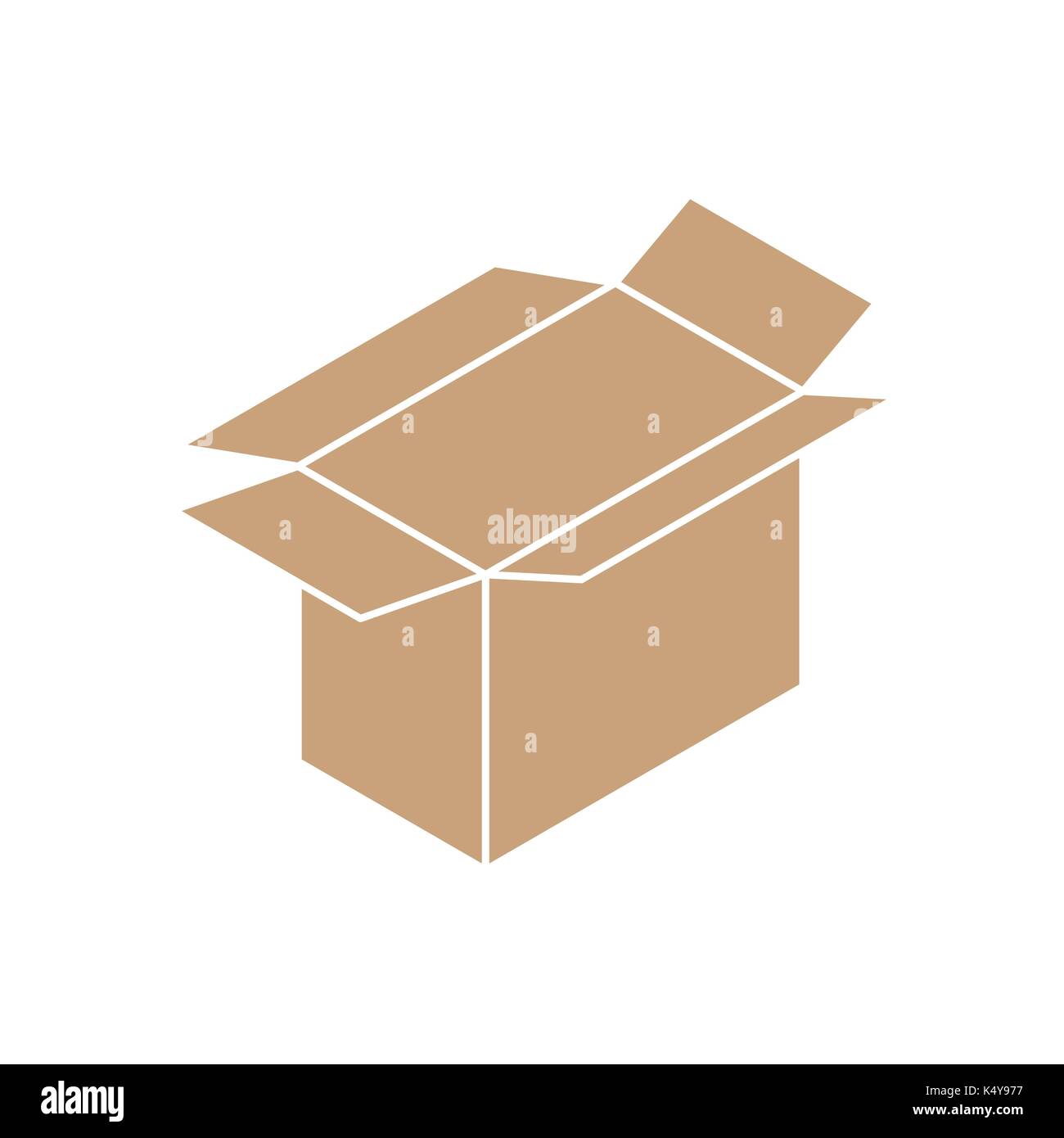 Cardboard box open icon sign. vector illustration Stock Vector Image ...