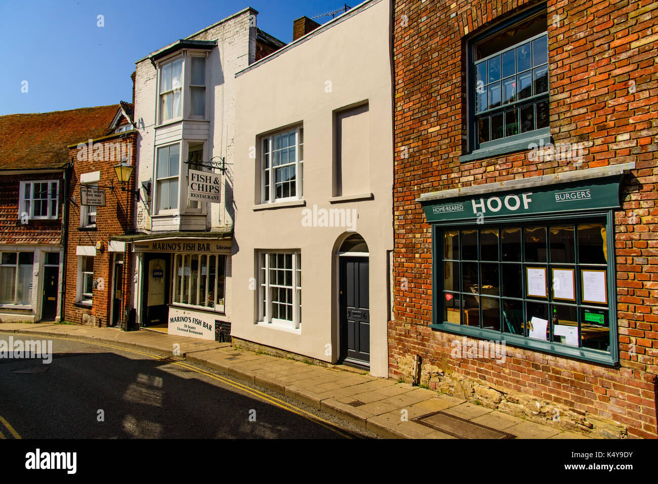 Main street shops in Rye Sussex Stock Photo - Alamy
