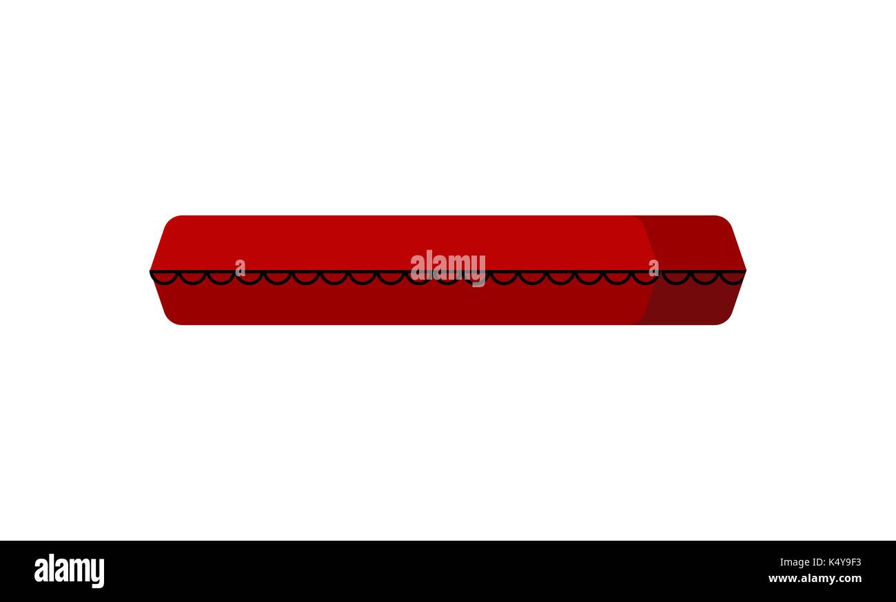 closed coffin isolated. Red wooden coffin. Vector illustration Stock ...