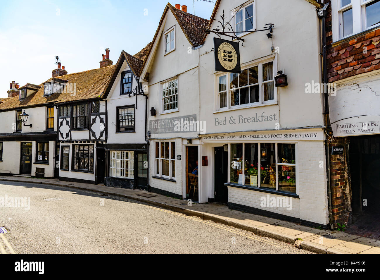Main street shops in Rye Sussex Stock Photo - Alamy