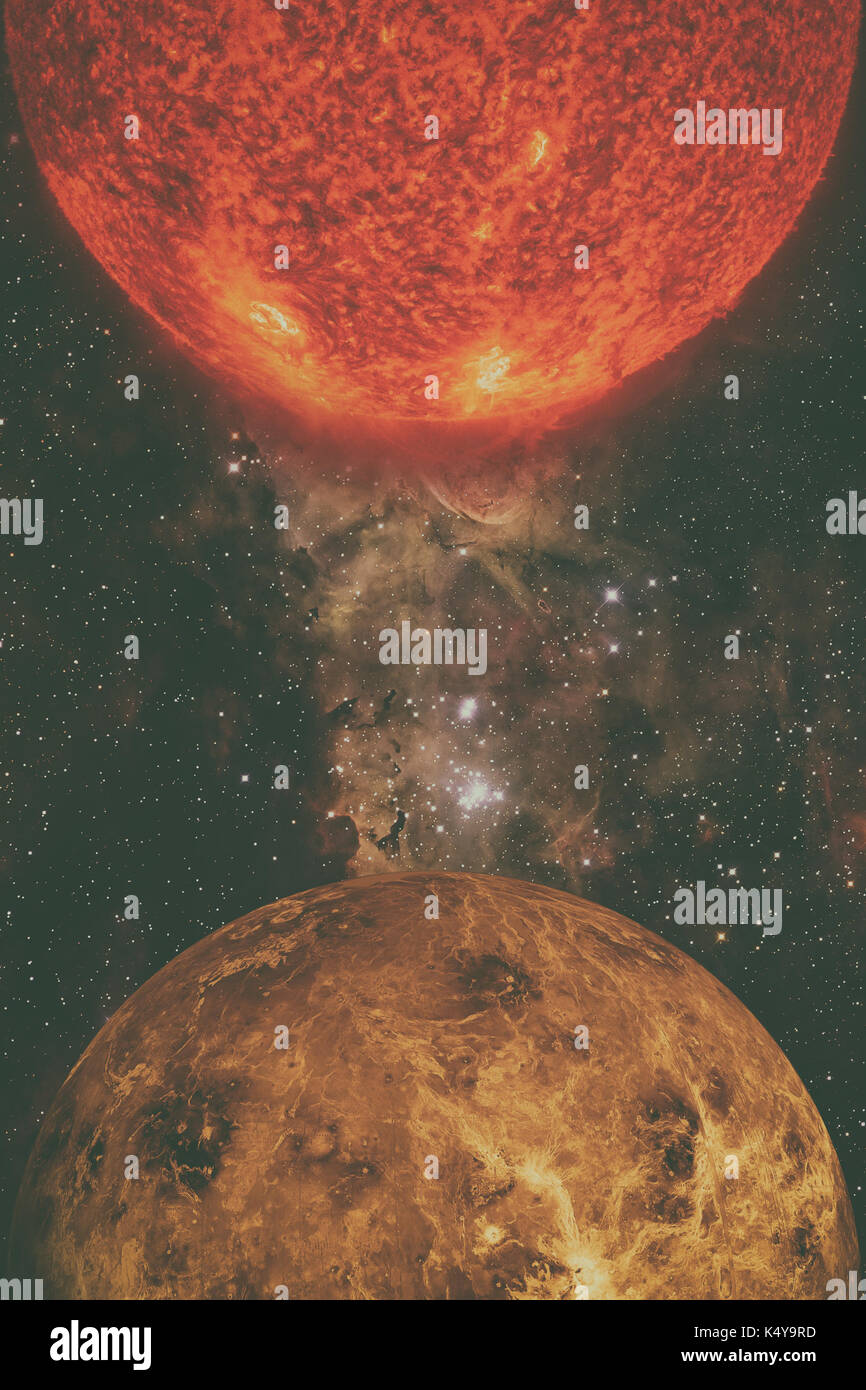 Solar System - Venus. Elements of this image furnished by NASA Stock ...