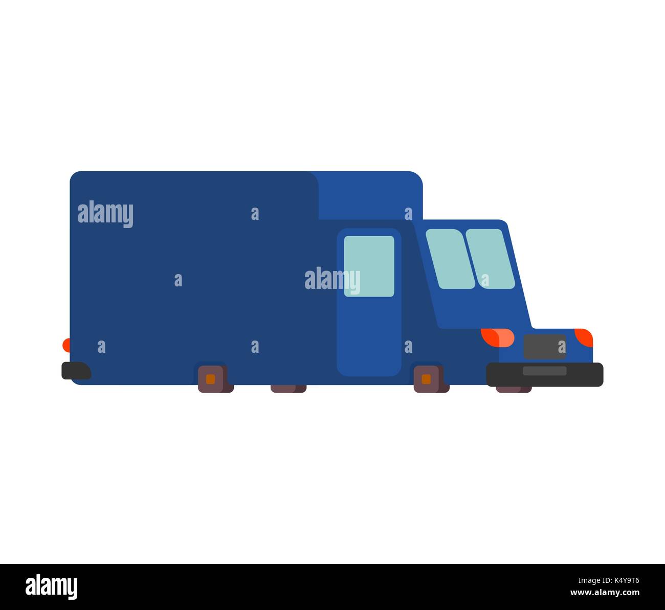 post car cartoon style. mail delivery car vector illustration Stock ...