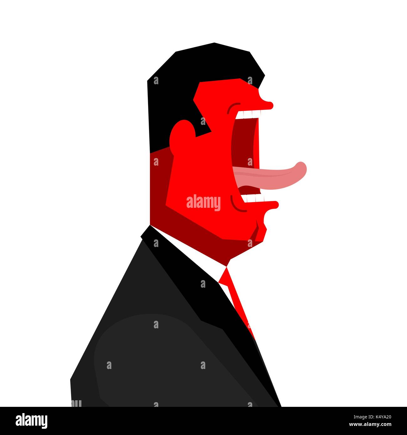 Angry Boss yelling. Office life. Businessman screaming. Vector ...