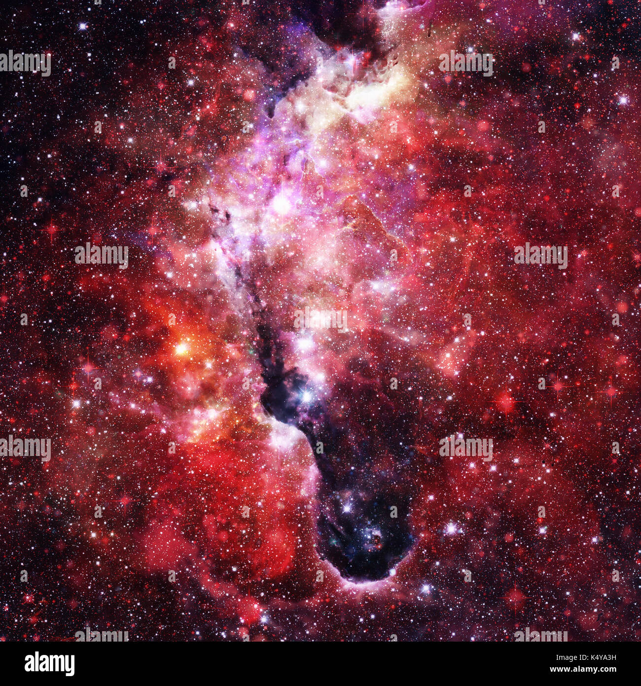 Nebula and stars in outer space. Elements of this image furnished by ...