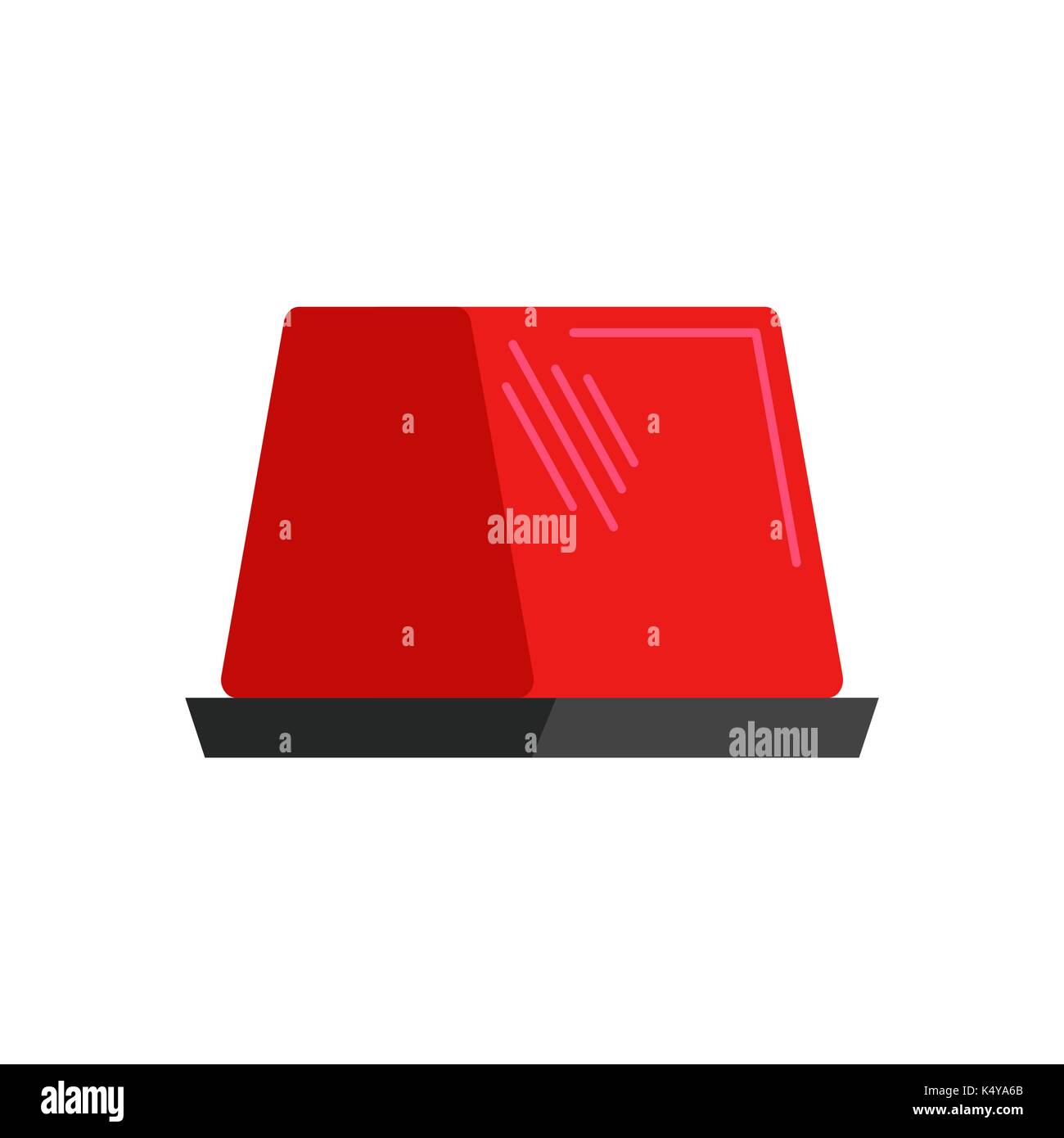 car red flasher light sign isolated. Vector illustration Stock Vector ...