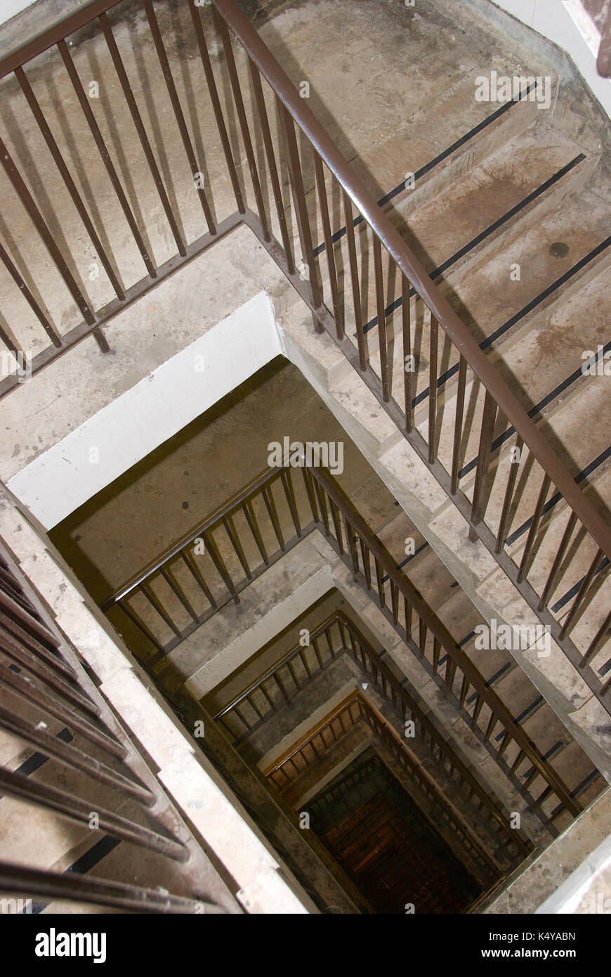 Staircase at a multi-storey car park Stock Photo - Alamy