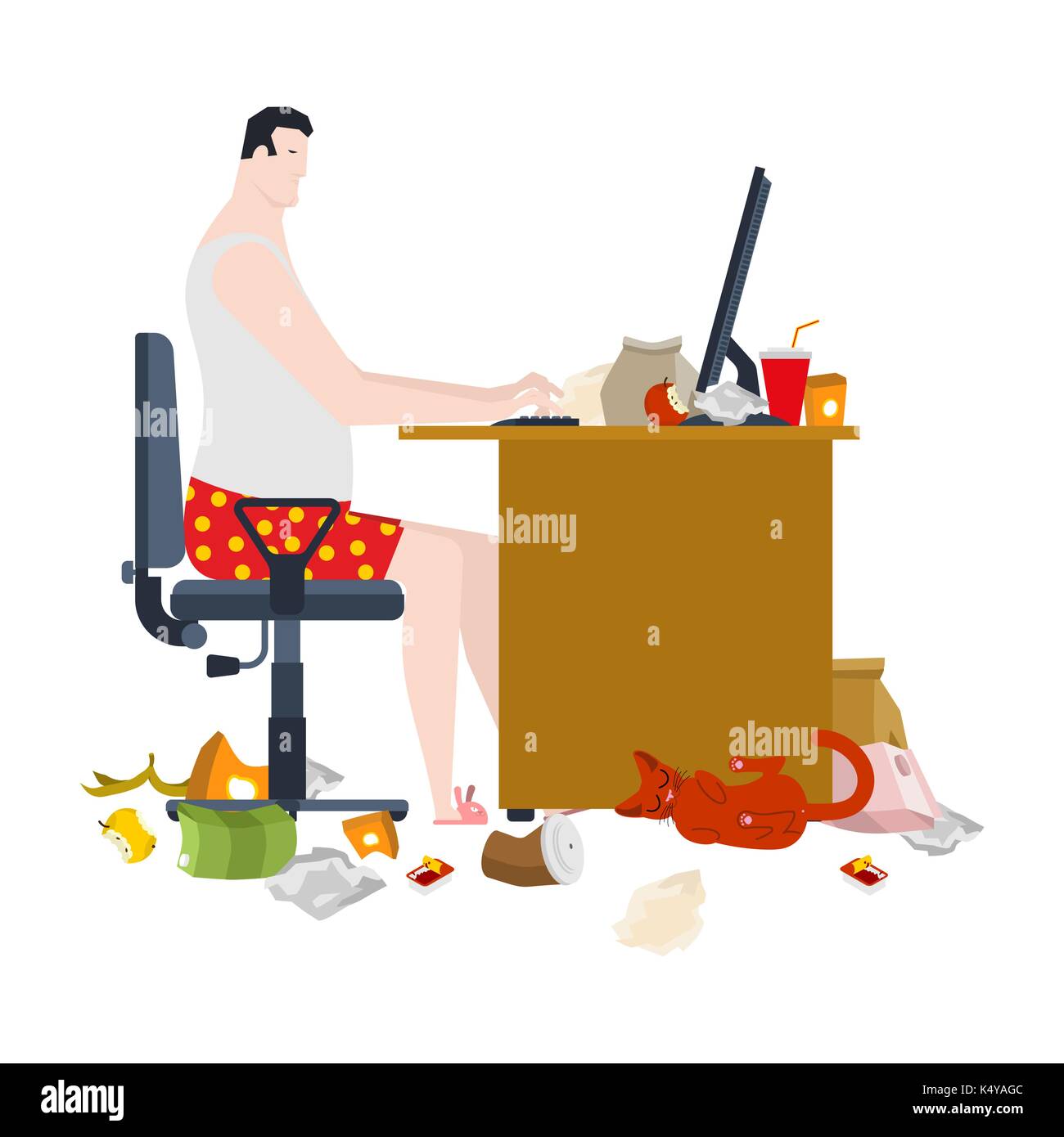 Student messy business man Stock Vector Images - Alamy