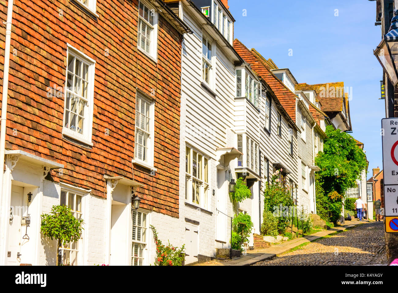 Wooden House on steep hill in Rye Stock Photo - Alamy