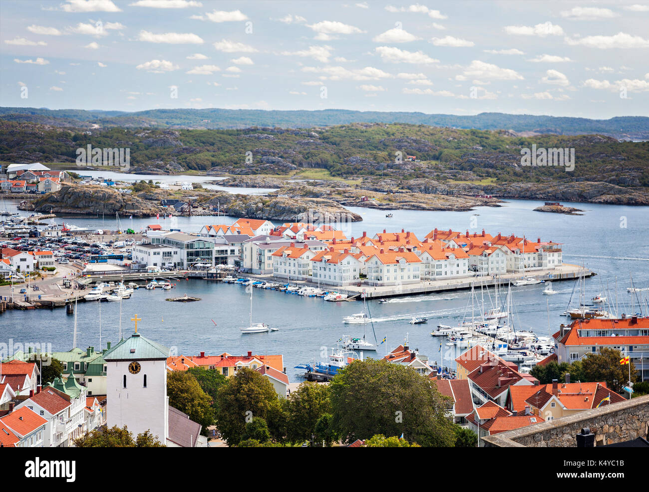 Aerial view of Marstrand and Koon on the Swedish west coast Stock Photo ...