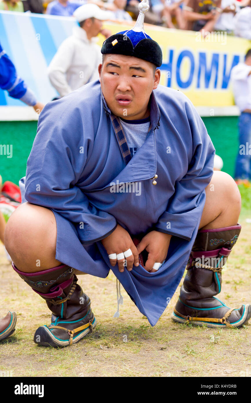 Mongolian wrestling in festival in hi-res stock photography and images ...